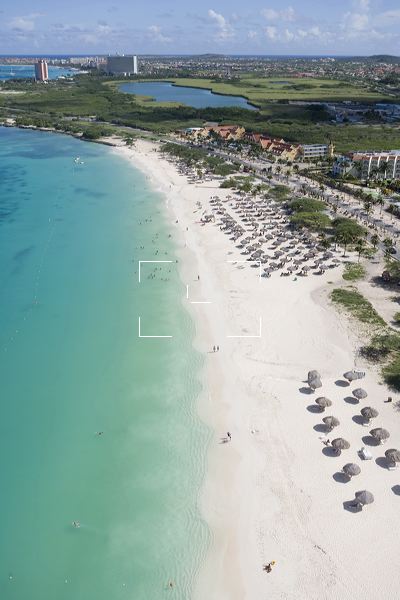 Aruba | Aerial Photo of Eagle Beach & High-Rise Hotels of Palm Beach ...