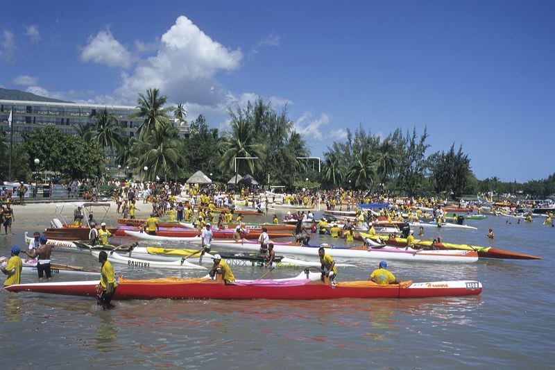 French Polynesia | Outrigger Canoe Race Finishers | PF-0130.tif