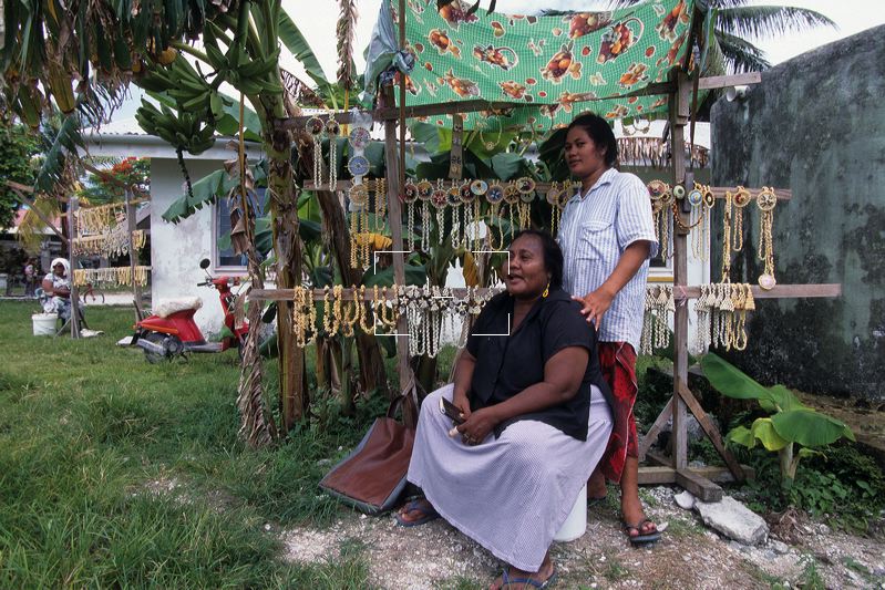 Kiribati & Tuvalu | Women Selling Handicrafts | TV-0007.tif
