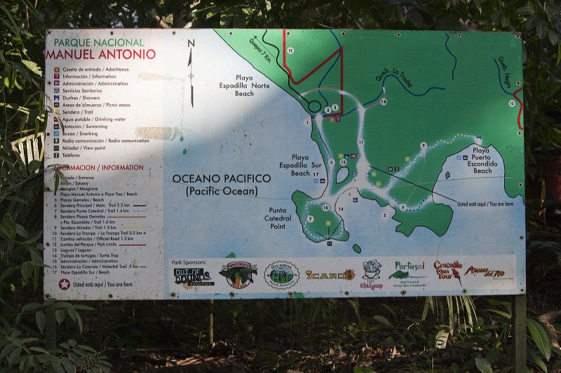 Parque Nacional Manuel Antonio Map