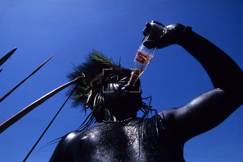 South Pacific Islands | Papua New Guinean Drinking Coca-Cola | PG-0041.tif